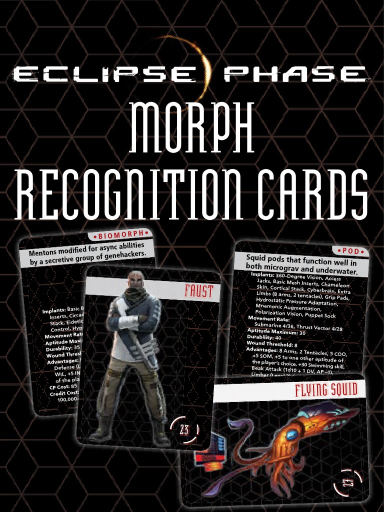 Eclipse Phase Morph Recognition Cards | PDF | Nature