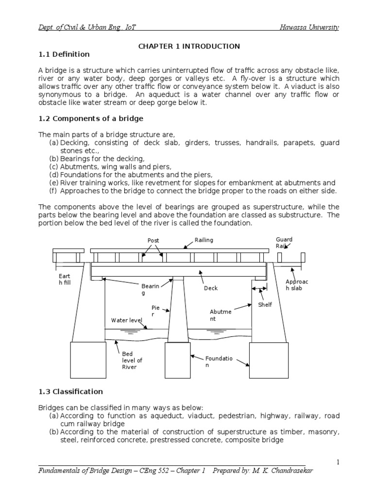 Chapter 1 FBD | PDF | Bridge | Lane