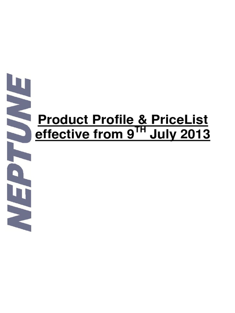 Neptune Products Price List 2024 | PDF | Wire | Electrical Wiring