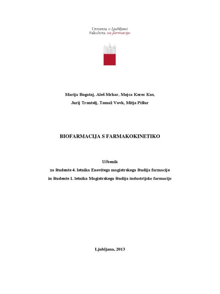 Biopharmacy With Pharmacokinetics | PDF