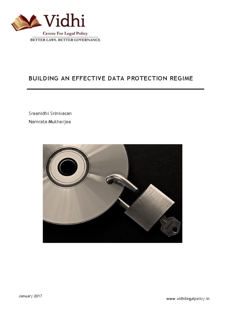 Building An Effective Data Protection Regime in India | PDF | Privacy ...