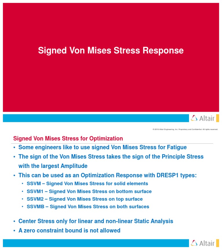 Signed Von Mises Stress Optimization | PDF