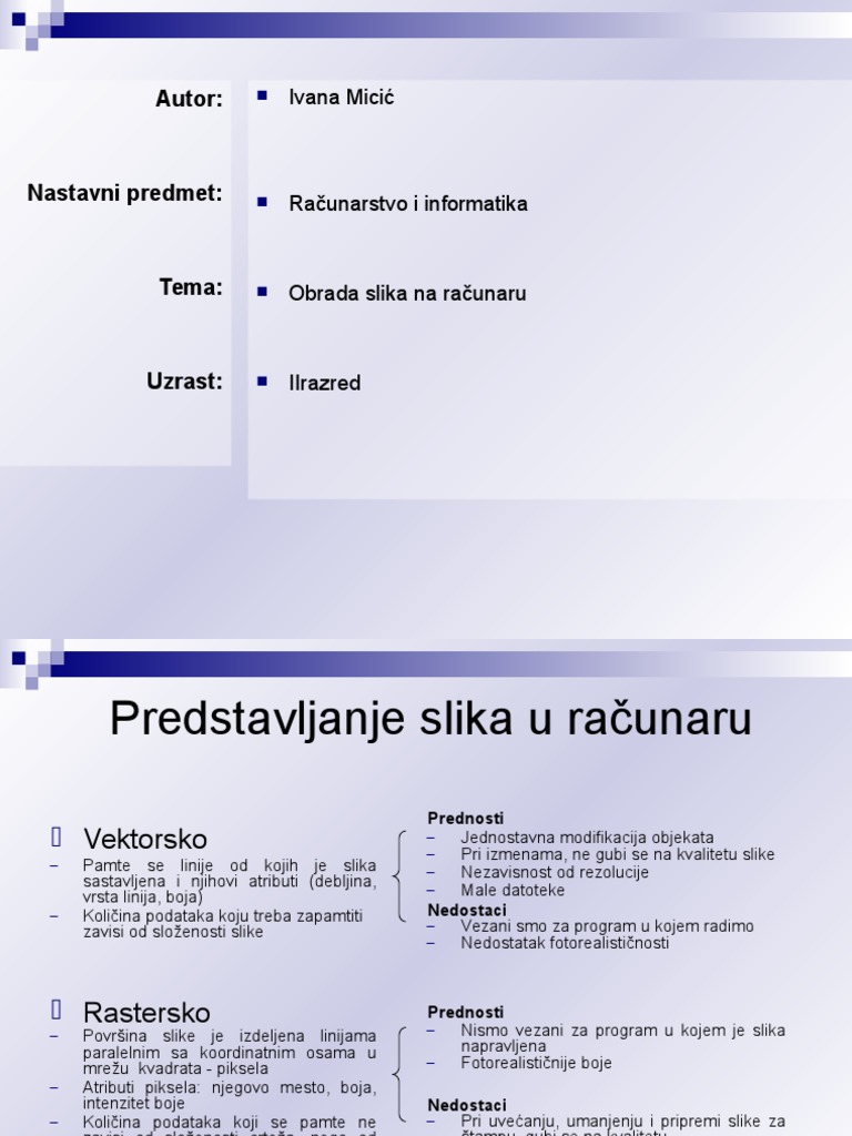 Obrada Slika Na Racunaru - 0 | PDF