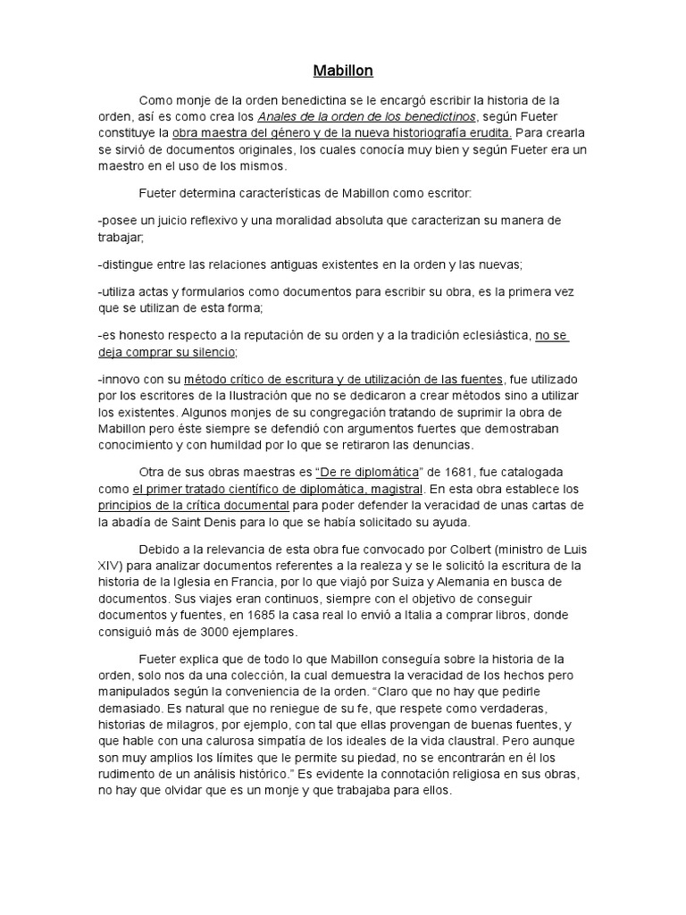 La vida y obra del monje benedictino Jean Mabillon: Pionero de la ...