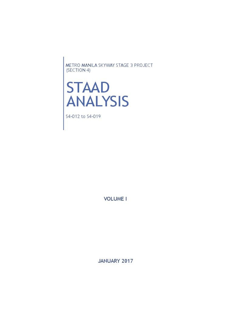 Staad Analysis: Metro Manila Skyway Stage 3 Project (Section 4) | PDF