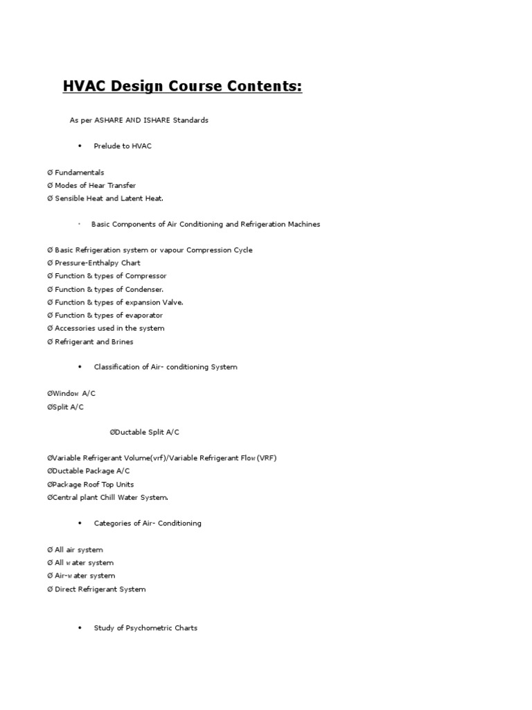 HVAC Design Course - (MEP) | PDF