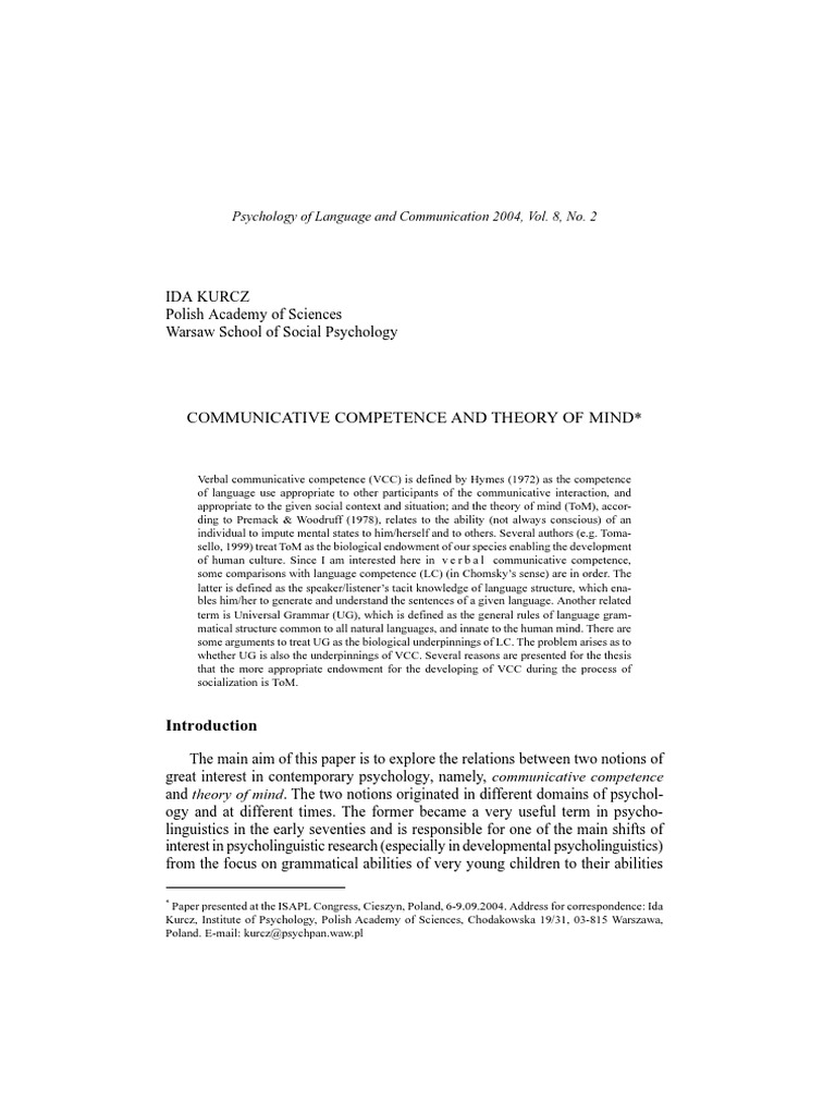 08-2 1 PDF | PDF | Michael Tomasello | Theory Of Mind