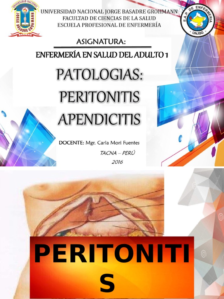 Peritonitis Apendicitis | PDF | Peritoneo | Especialidades Medicas