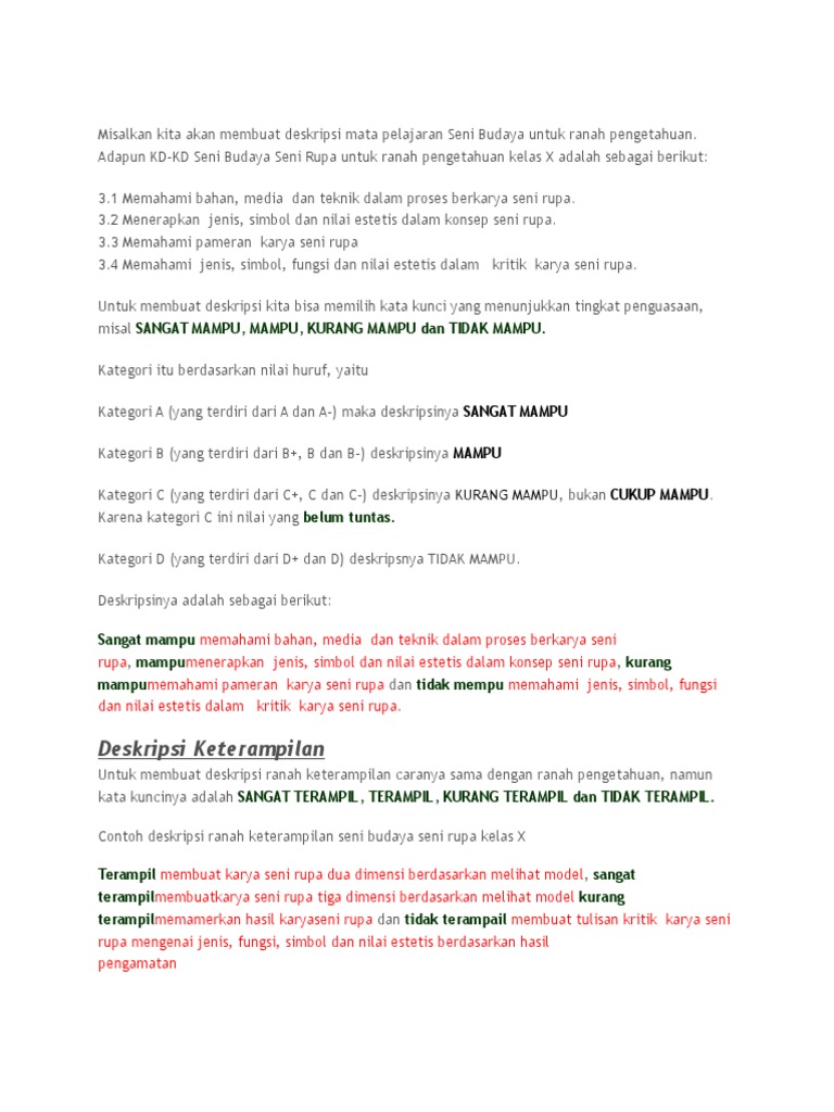 Contoh Diskripsi | PDF