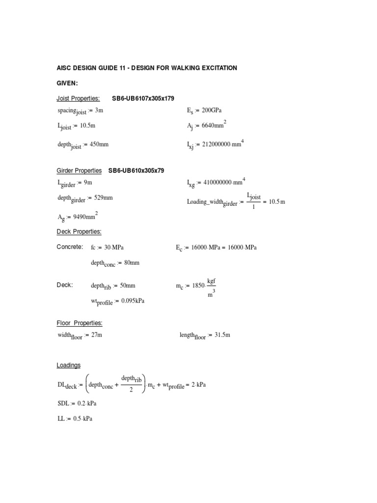 Mathcad - AISC DG11 - Test | PDF | Beam (Structure) | Structural ...