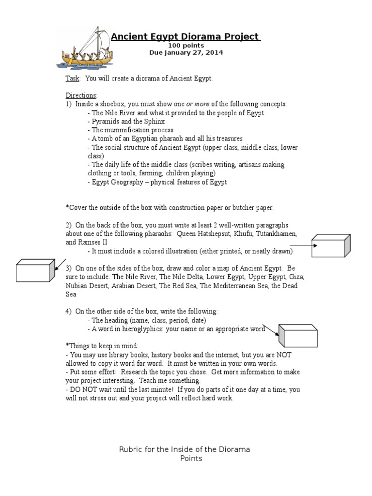Ancient Egypt Diorama Project Guide | PDF | Ancient Egypt | African ...