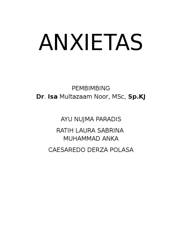 ANXIETAS | Anxiety | Clinical Medicine