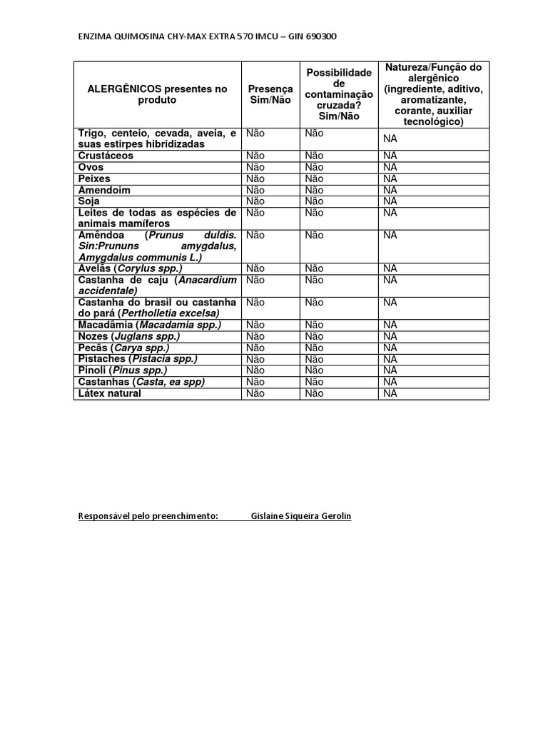 Alergênicos Chy-Max Extra 570 Imcu | PDF