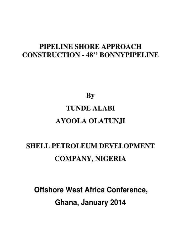 48'' Pipeline Shore Approach Reportpdf PDF | PDF | Pipeline Transport ...