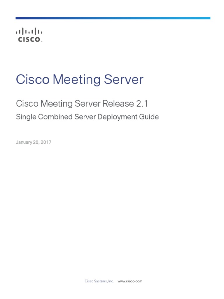 Cisco Meeting Server | PDF | Port (Computer Networking) | Session Initiation Protocol