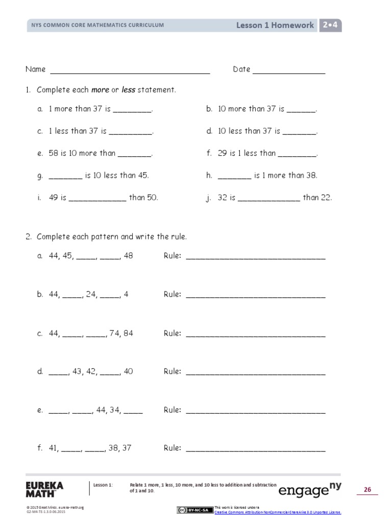 Lesson1 Homework | Mathematics