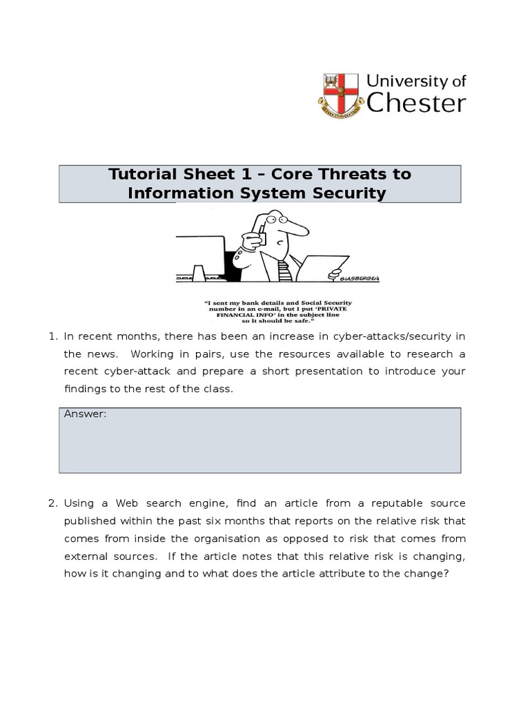 Tutorial Sheet 1 - Deliberate Software Attacks (Answer) | PDF