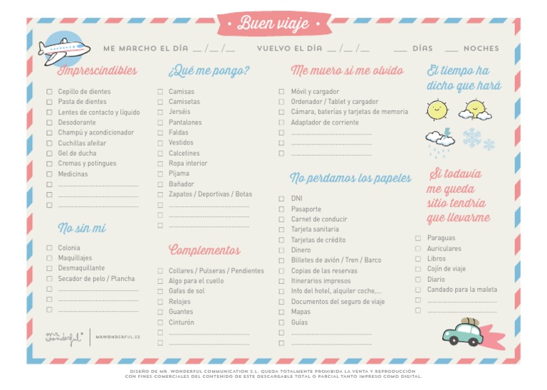 Descargable Lista de Equipaje | PDF | Ropa | Science