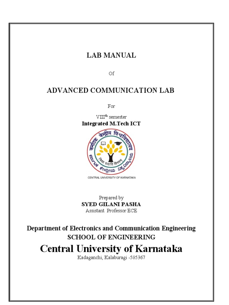Advanced Communication Lab Manual | PDF | Modulation | Media Technology