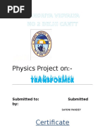 Project On Transformers Class XII | PDF | Transformer | Electromagnetic ...