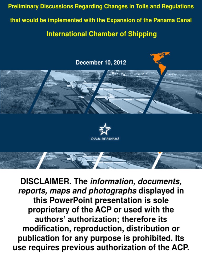 2013 ACP New Panama Canal | PDF | Tonnage | Panama Canal