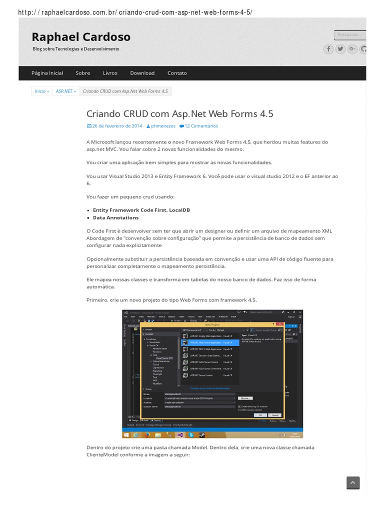 Criando CRUD Com Asp - Net Web Forms 4 PDF | PDF | Classe (programação ...
