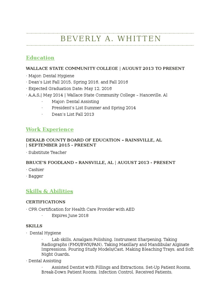 Resume Beverly College | PDF