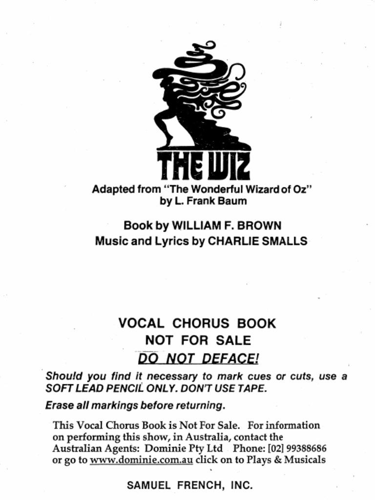The Wiz Vocal Book PDF | PDF