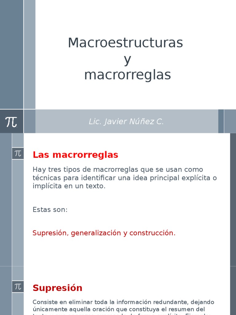 Macrorreglas para Identificar Ideas Clave | PDF | Oración (Lingüística ...