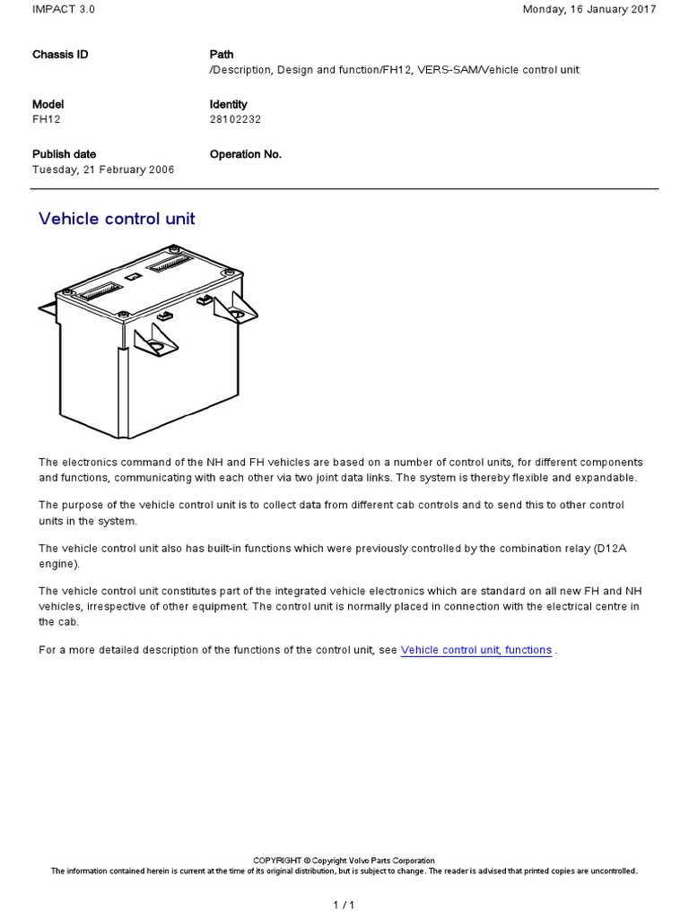 Vehicle Control Unit | PDF