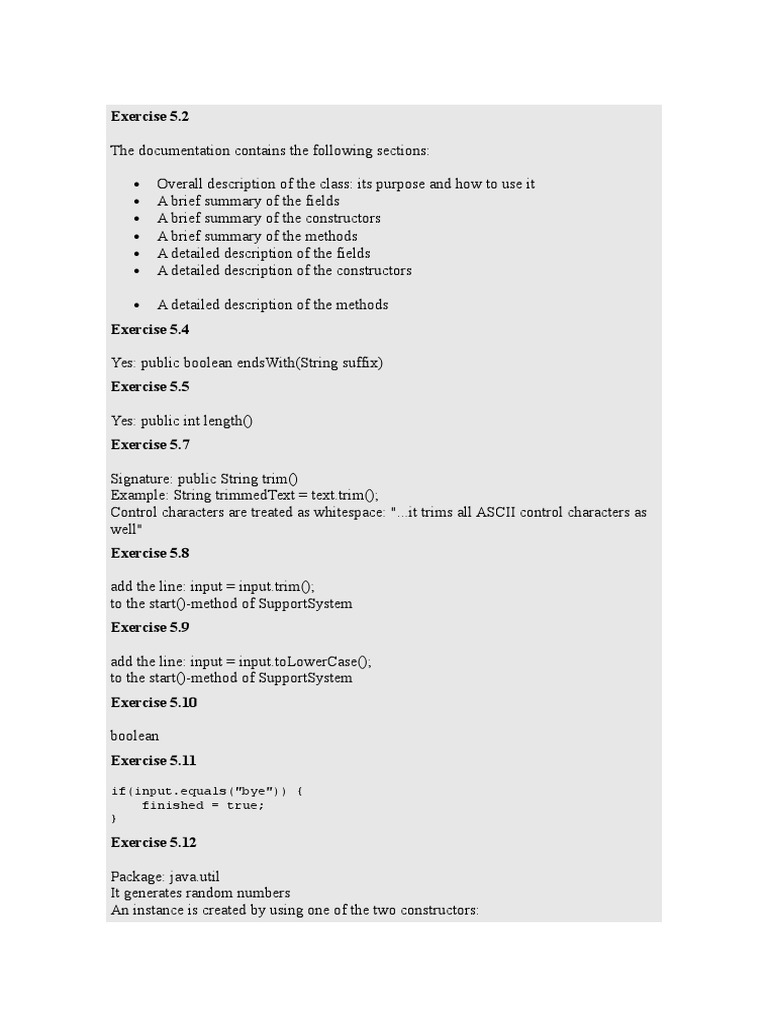 Chapter 5 Solutions - Objects First With Java | PDF | String (Computer Science) | Constructor ...