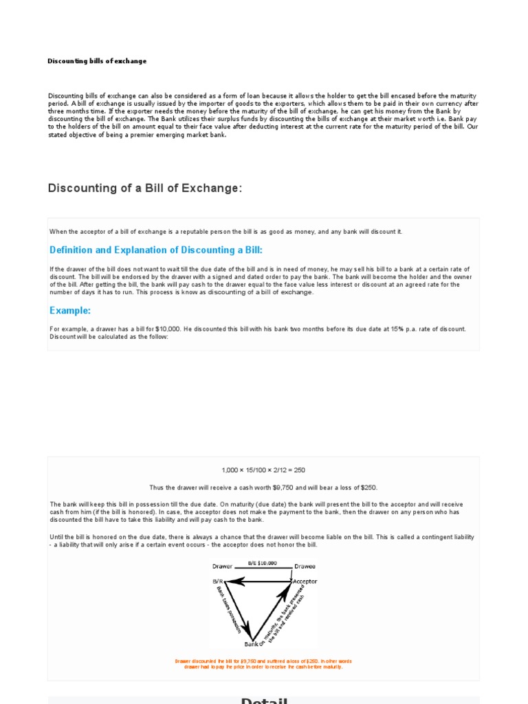 Understanding Bill Discounting Process | PDF | Negotiable Instrument ...