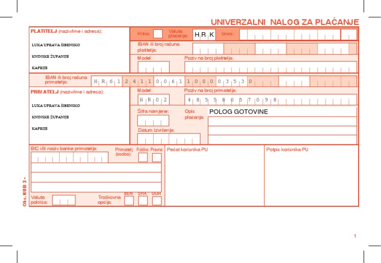 Nalog Za Plaćanje | PDF