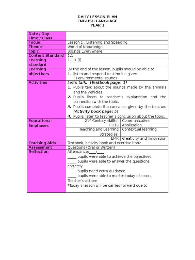 Sounds Everywhere | Download Free PDF | Lesson Plan | Educational ...