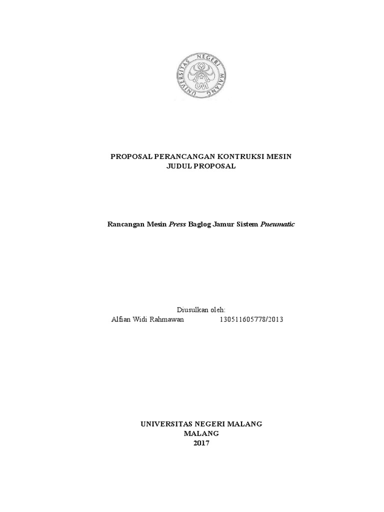 Proposal Perancangan Kontruksi Mesin | PDF