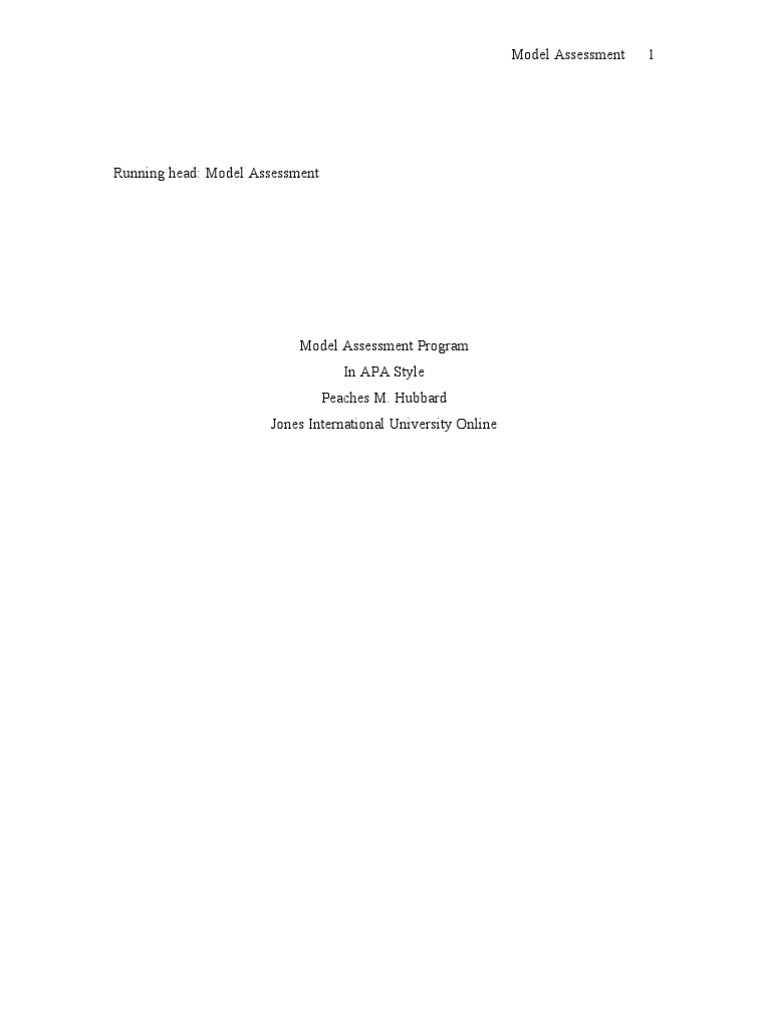 MAP Model Assessment Program (For A Kindergarten Class) | PDF ...