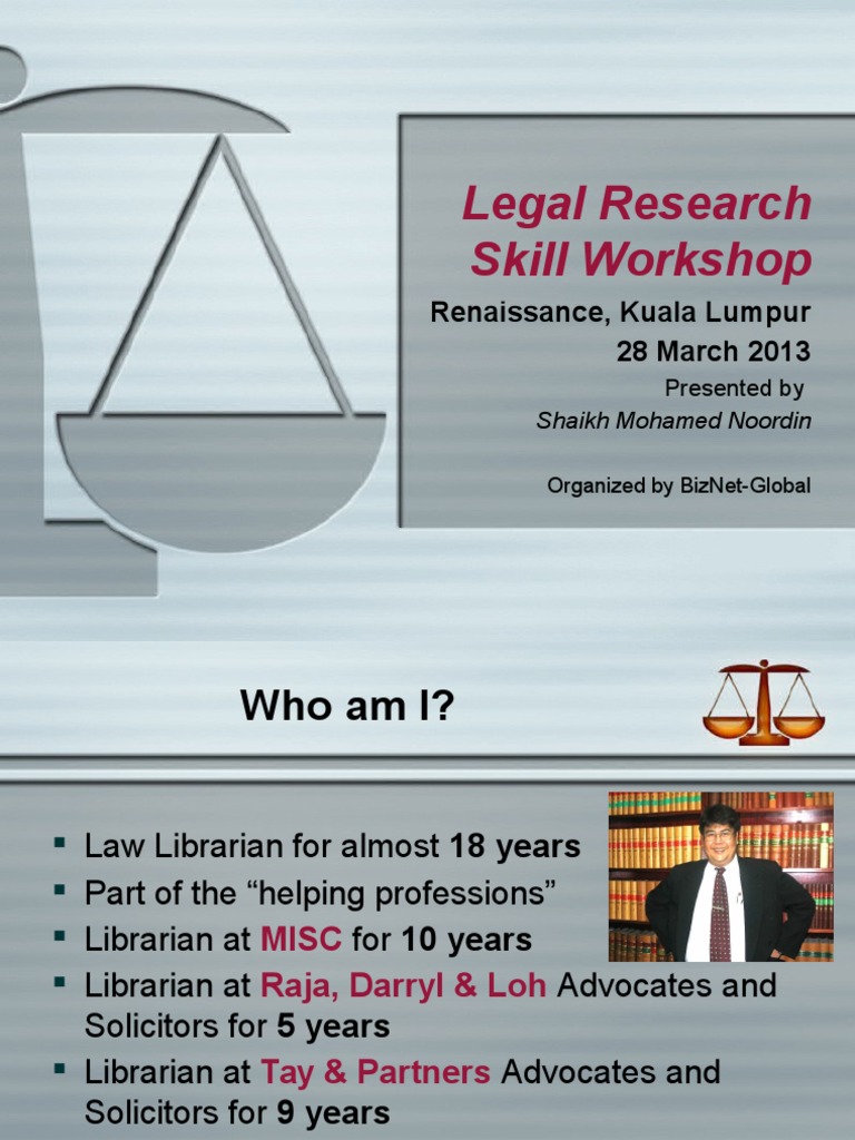 Legal Research Skills Workshop 2013 - Presentation | PDF | Precedent ...