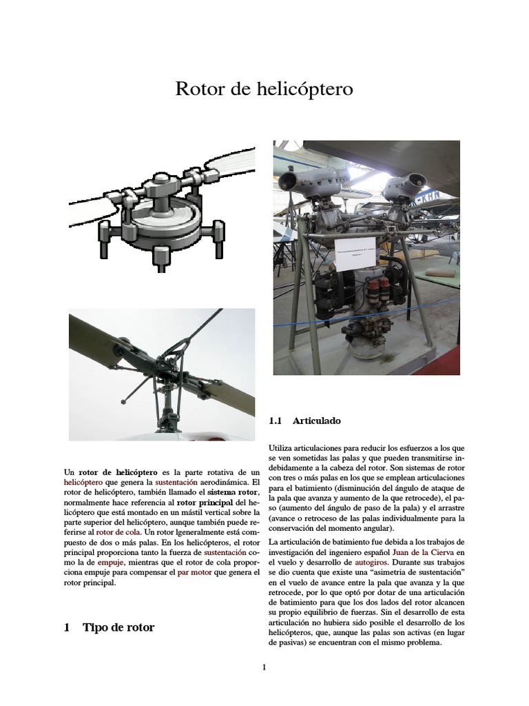 Tipos y funciones del rotor de helicóptero | PDF | Rotor del ...