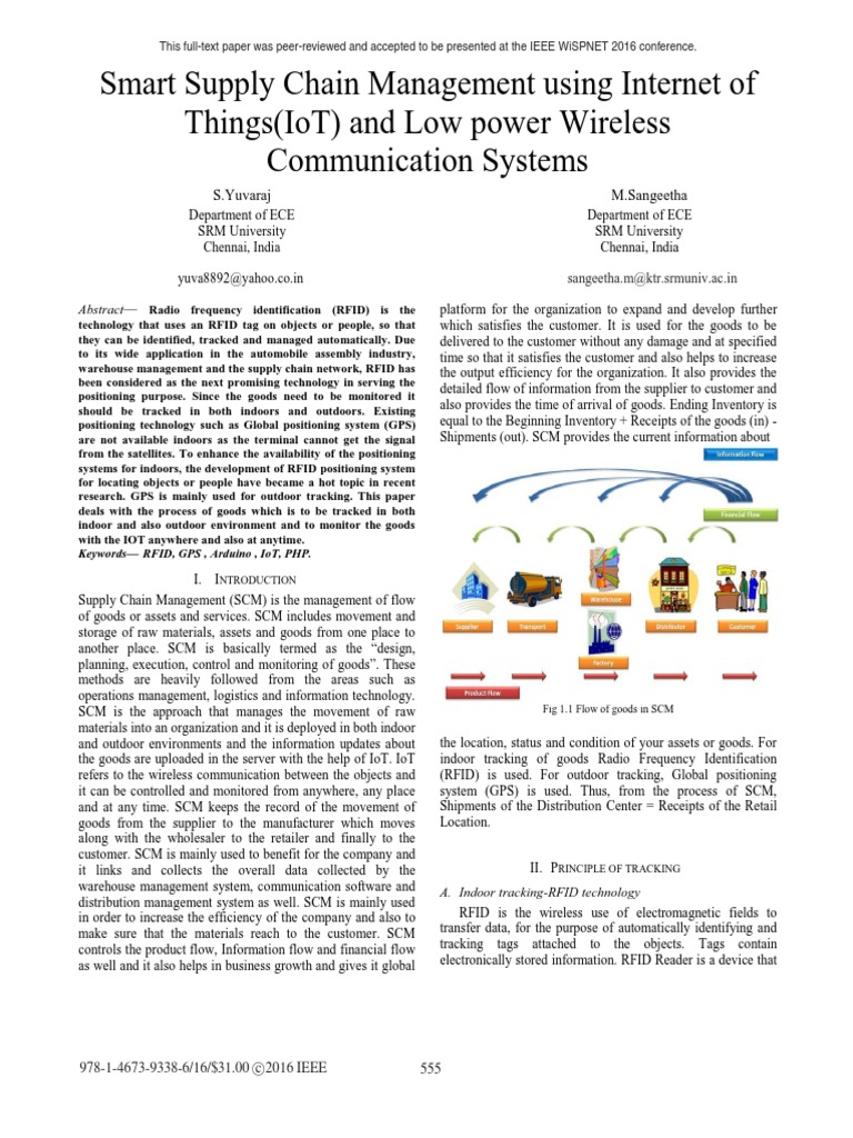 Smart Supply Chain Management Using Internet of Things (Iot) and Low Power Wireless ...