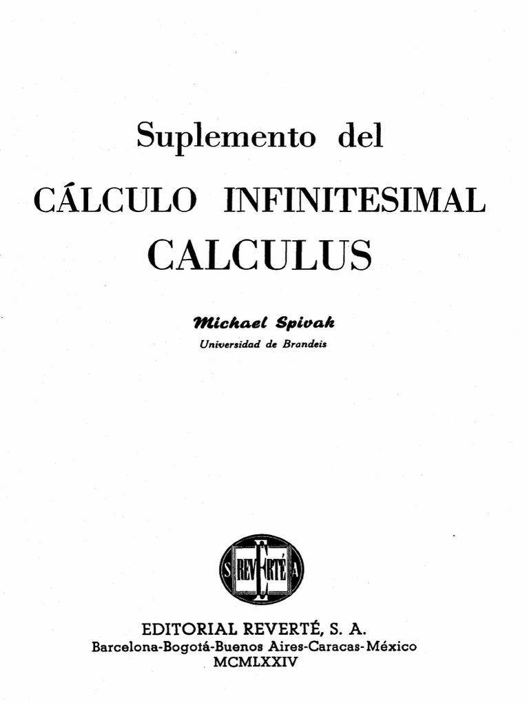 SOLUCIONES CALCULUS, Spivak PDF | PDF