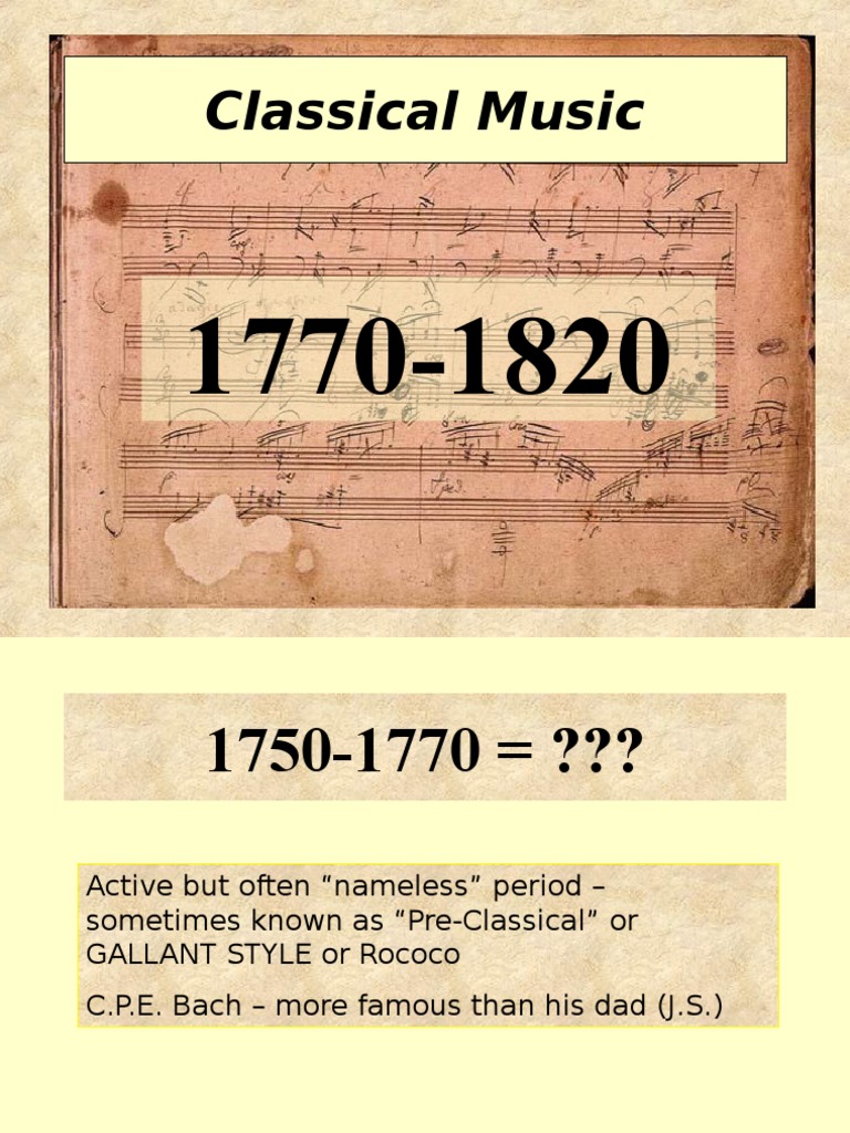Classical Music: 1770-1820 Overview | PDF | String Quartet | Chamber Music