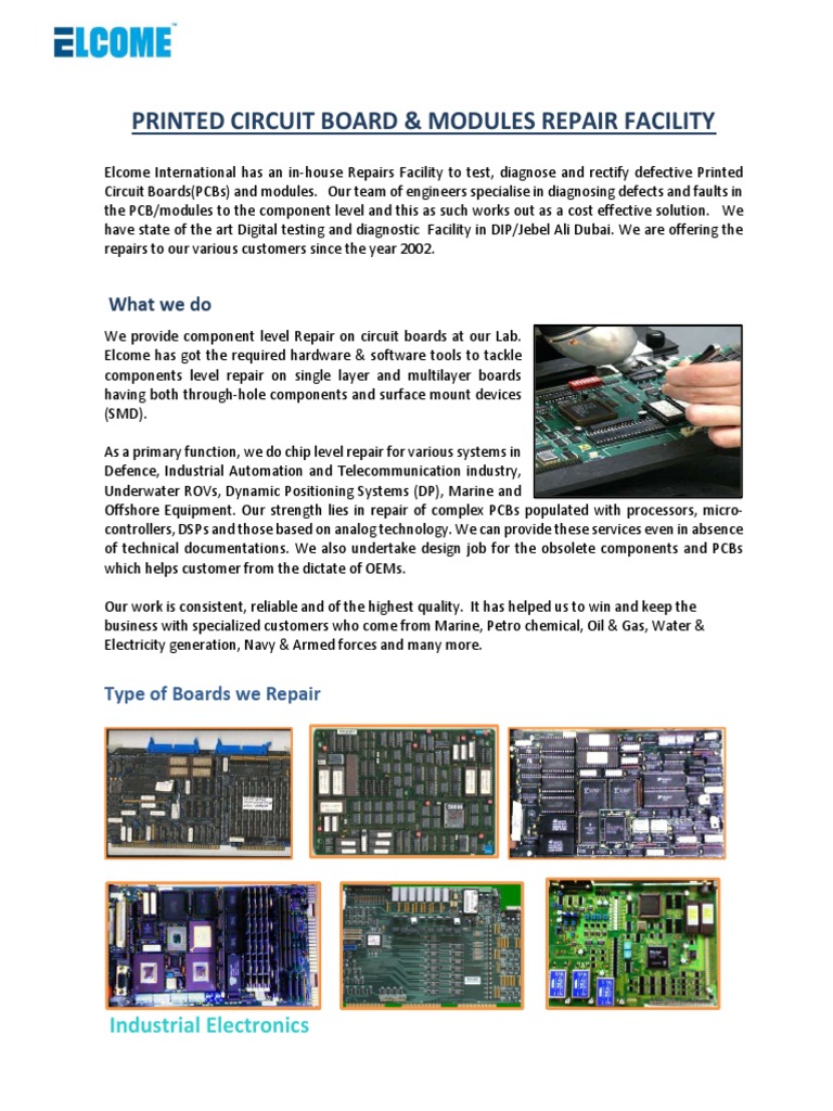 PCB Repair Facility | PDF | Printed Circuit Board | Programmable Logic ...