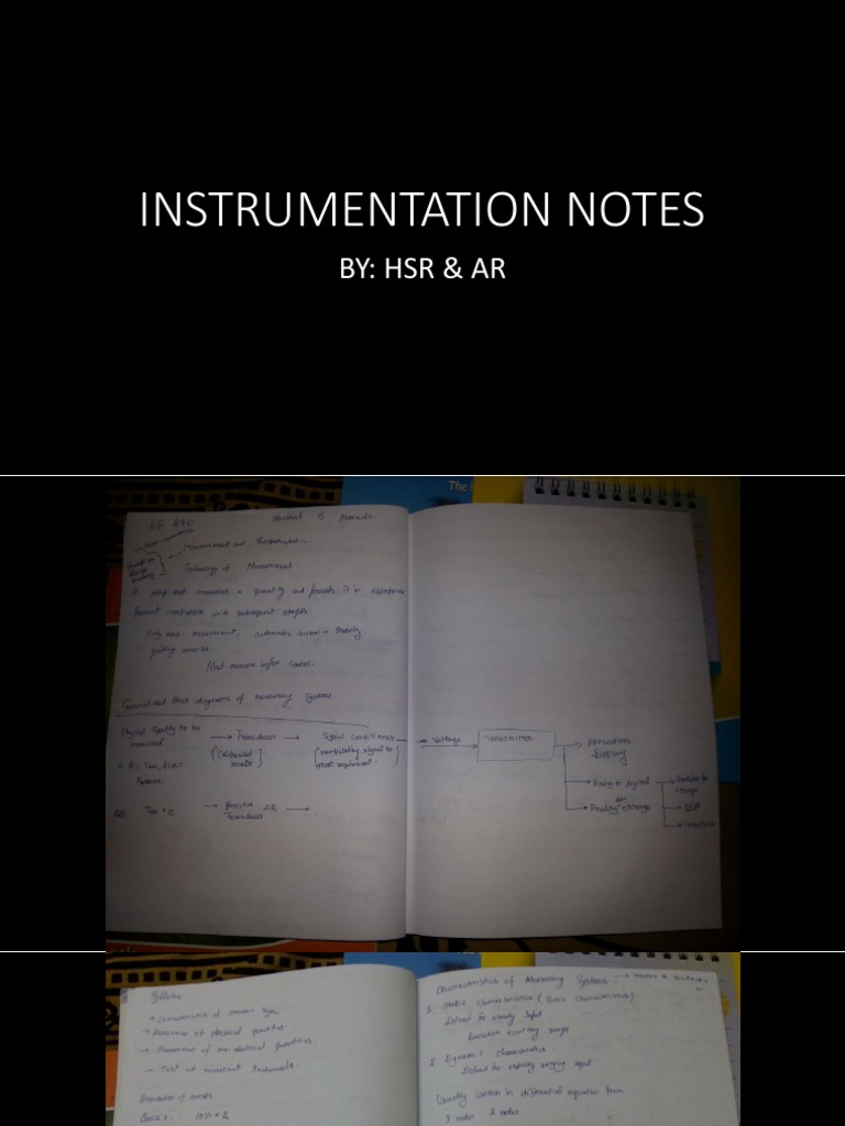 Instrumentation Notes: By: HSR & Ar | PDF