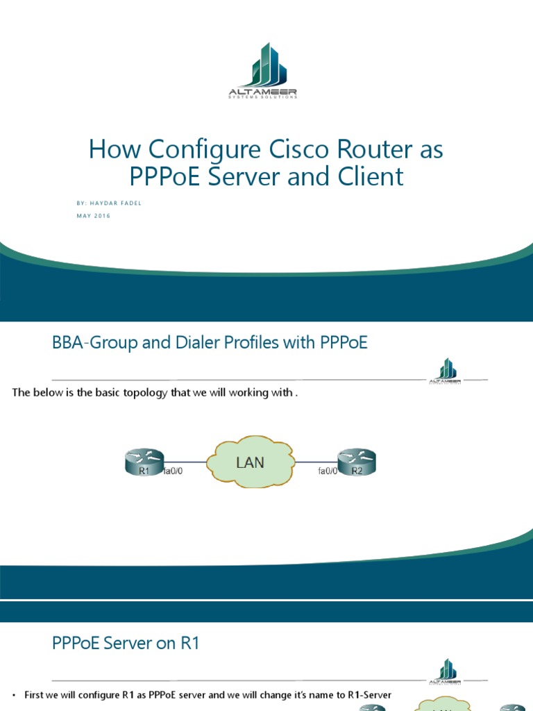 Configuring PPPoE Server &client On Cisco Routers | PDF | Ip Address ...