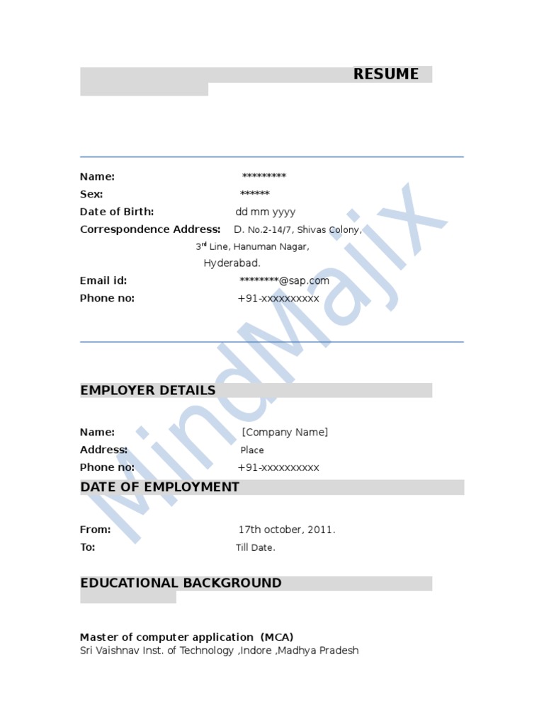 SAP FSCM Sample Resume 2 | Download Free PDF | Sap Se | Information ...
