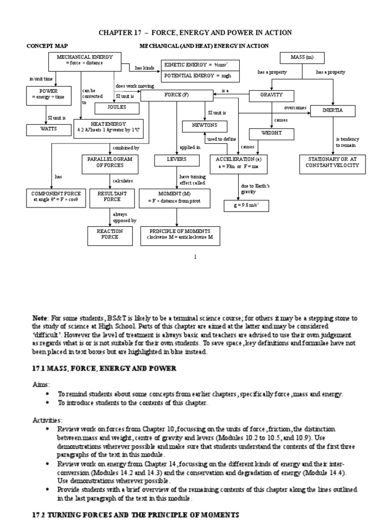 Chapter 17 - Force, Energy and Power in Action | PDF | Electric Current ...