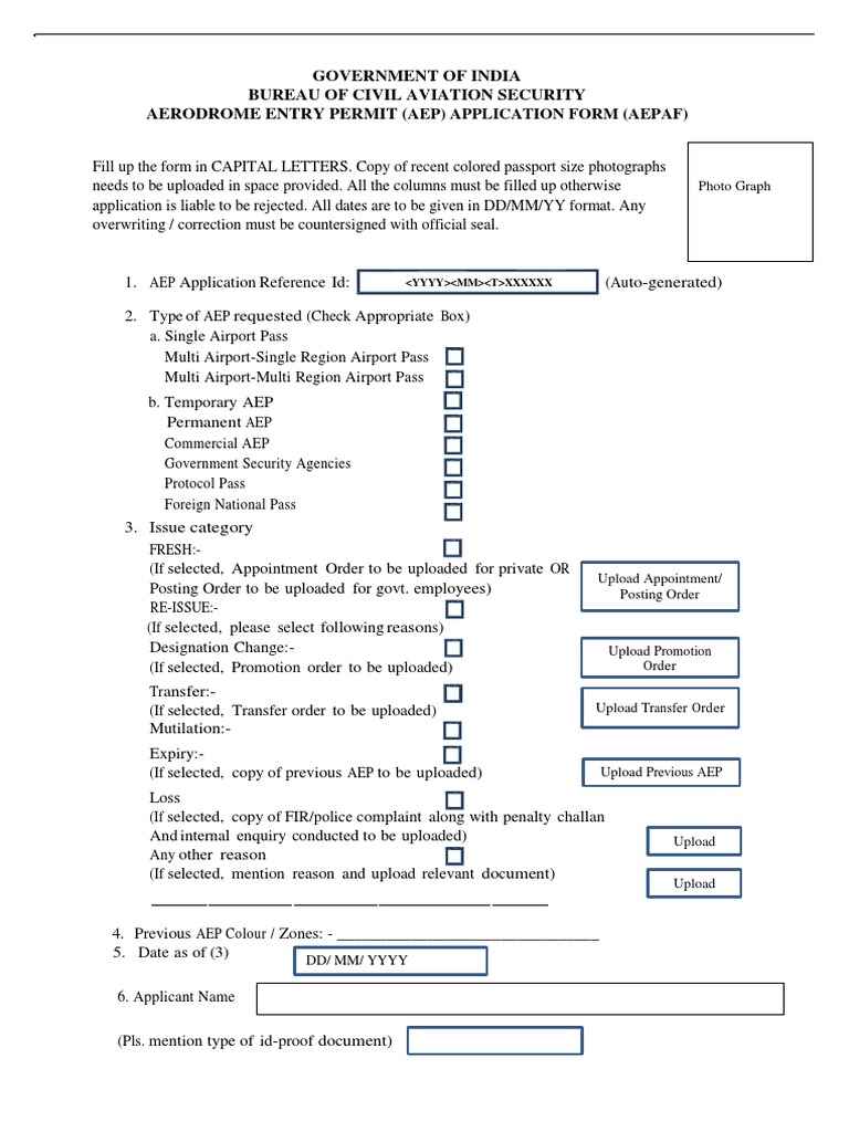 Update - AEP Application Form - Revised - 07 Nov 16 | PDF | Travel Visa ...