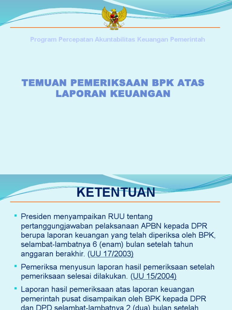 Tindak Lanjut Temuan BPK | PDF