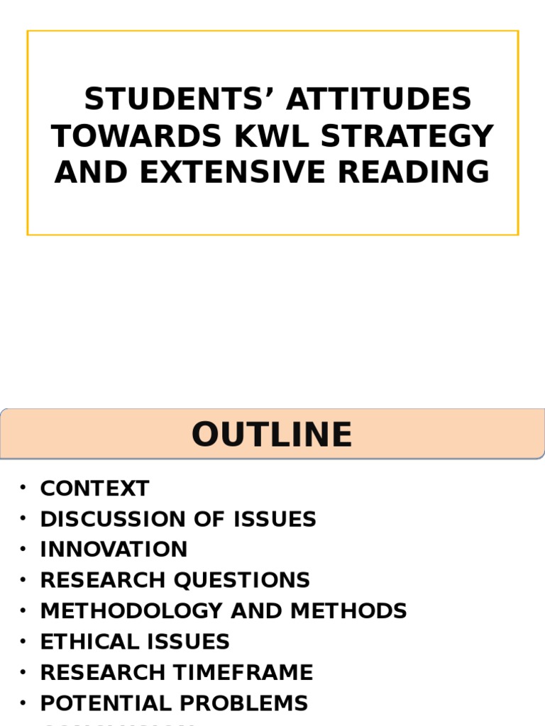 Students' Attitudes Towards KWL Strategy and Extensive Reading | PDF ...