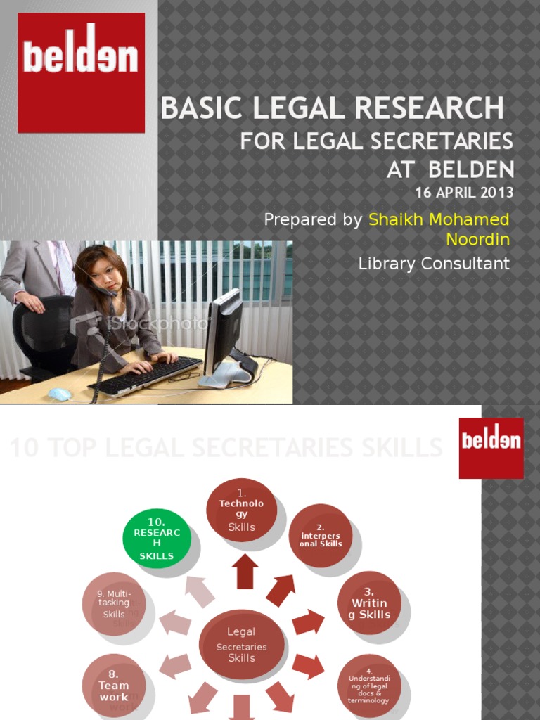 Basic Legal Research For Secretaries | PDF | Case Citation | Case Law
